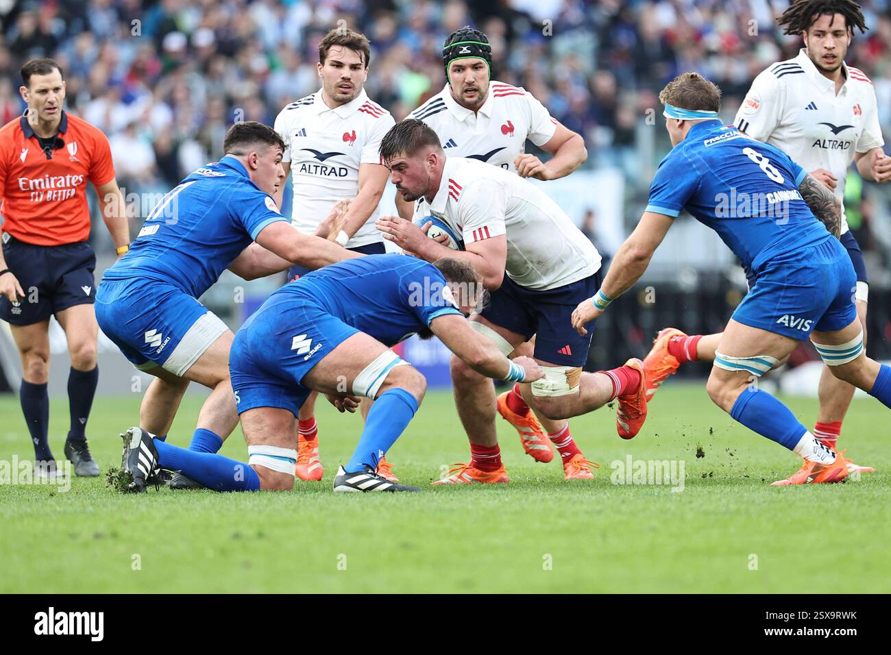 Gregory Alldritt (France) during Italy vs France, Rugby Six Nations ...