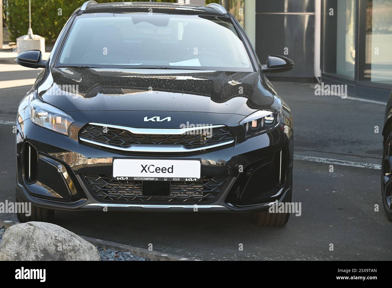 Logo, Schriftzug des südkoreanischen Automobilhersteller KIA auf einem ...