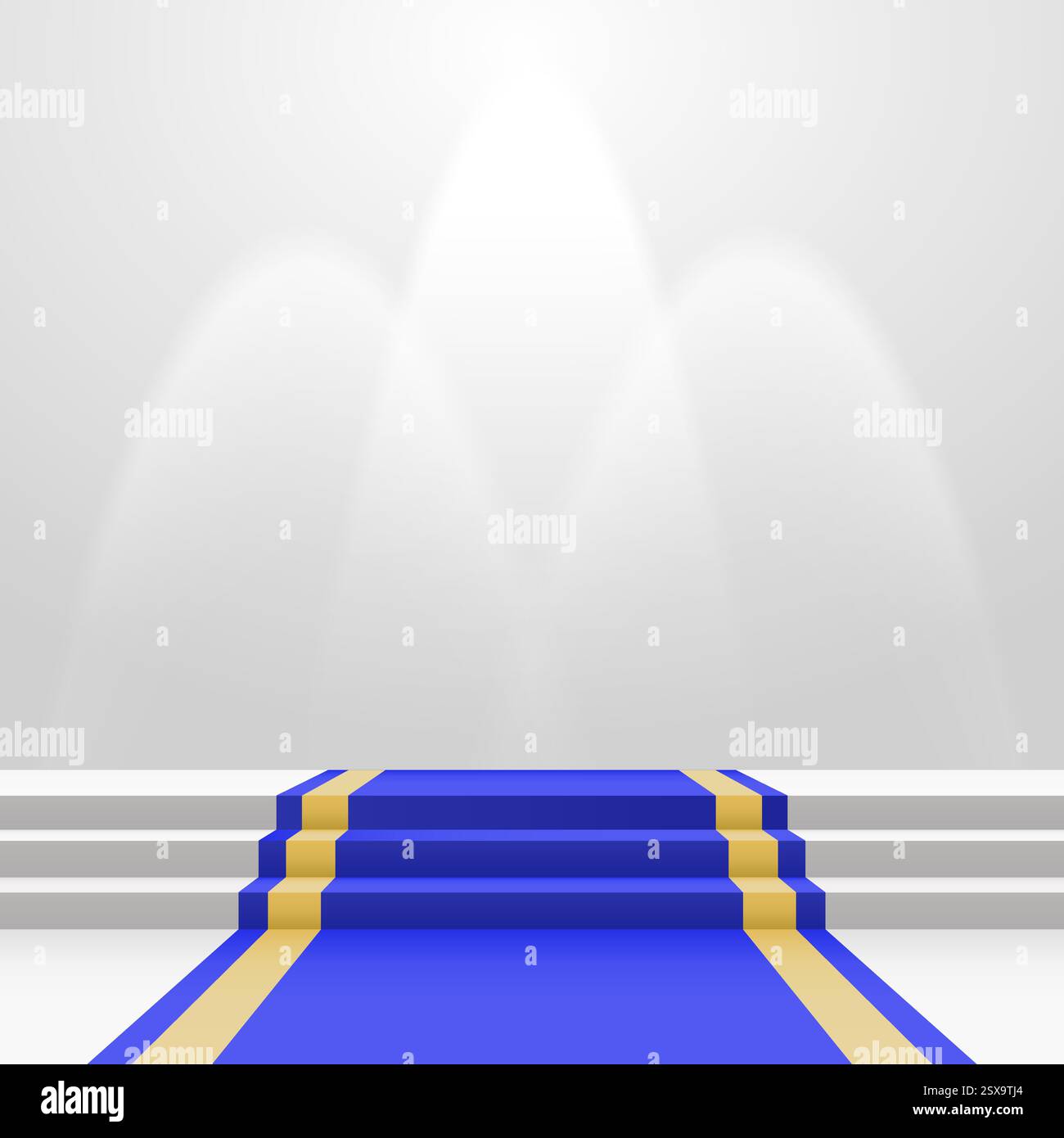 Stage golden spotlight blue Stock Vector Images - Alamy