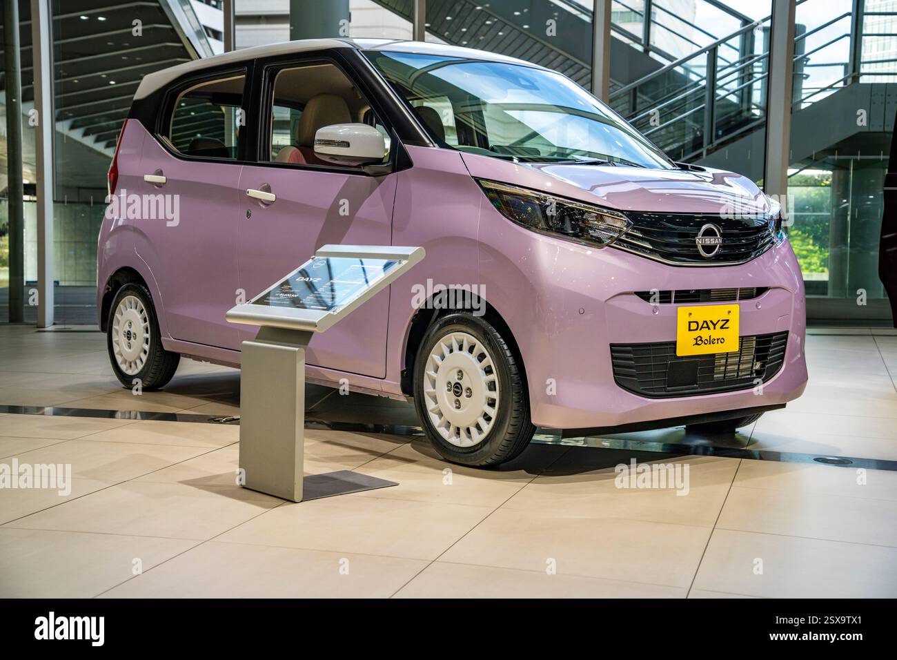 Nissan Dayz Bolero kei car on display at the Nissan Global Headquarters ...