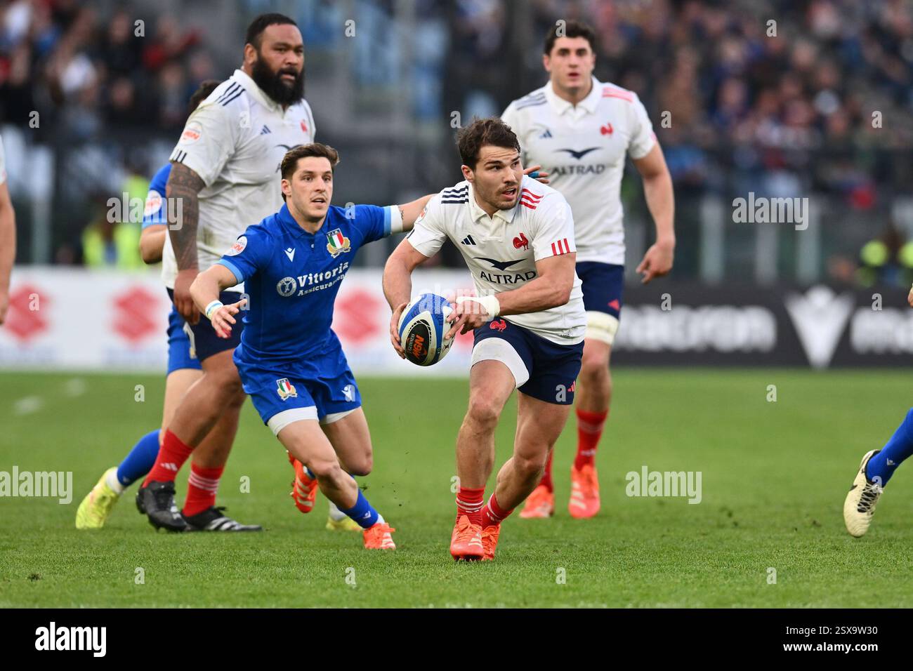 Rome, Italy. 23rd Feb, 2025. Antoine Dupont of France in action during ...
