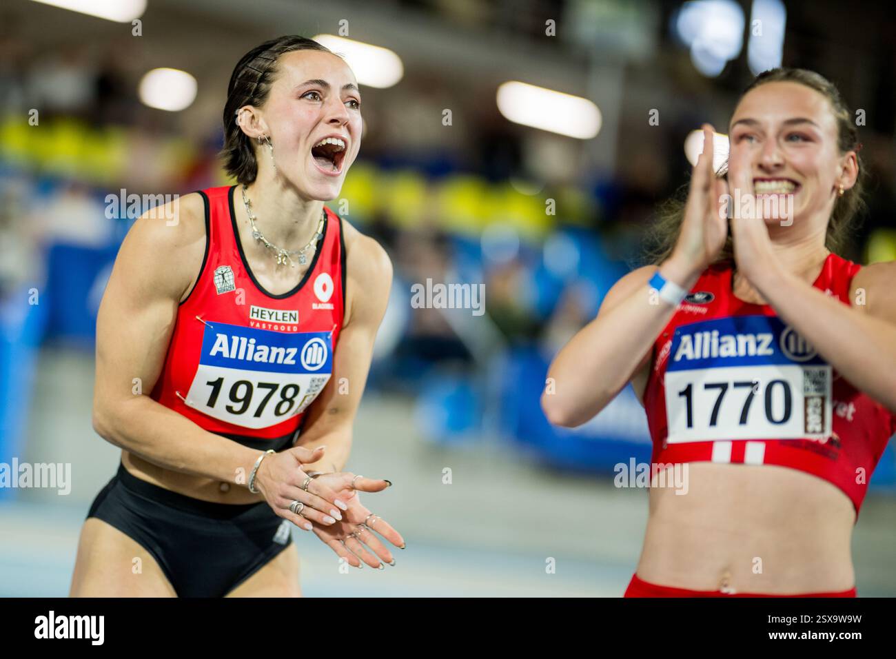 Gent, Belgium. 23rd Feb, 2025. Belgian Rani Rosius and Belgian Rani ...