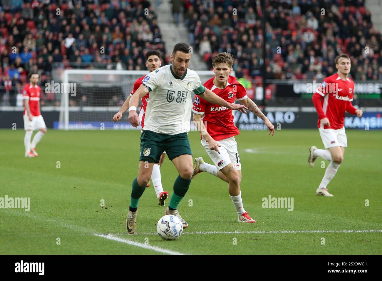Alkmaar, Netherlands. 23rd Feb, 2025. ALKMAAR - 23-02-2025, AFAS Stadium. Dutch Eredivisie ...