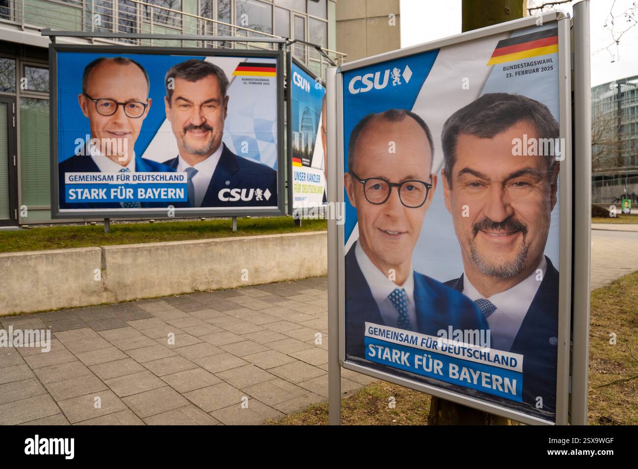 Munich, Bavaria, Germany - February 23, 2025: State leadership of the ...