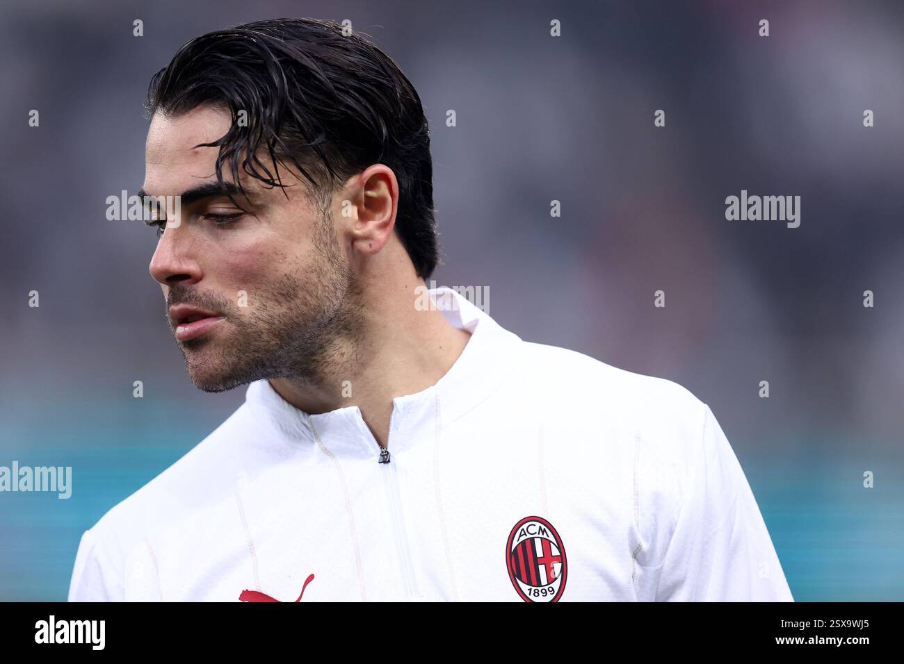 Torino, Italy. 22nd Feb, 2025. Riccardo Sottil of Ac Milan looks on during the Serie A match ...