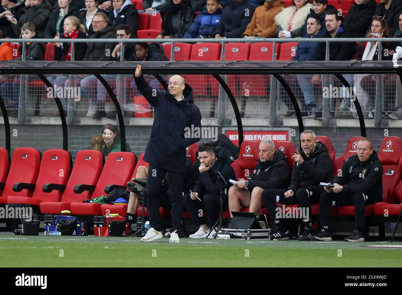 Alkmaar, Netherlands. 23rd Feb, 2025. ALKMAAR - 23-02-2025, AFAS Stadium. Dutch Eredivisie ...