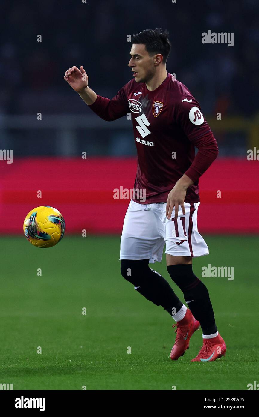 Torino, Italy. 22nd Feb, 2025. Eljif Elmas of Torino Fc in action ...
