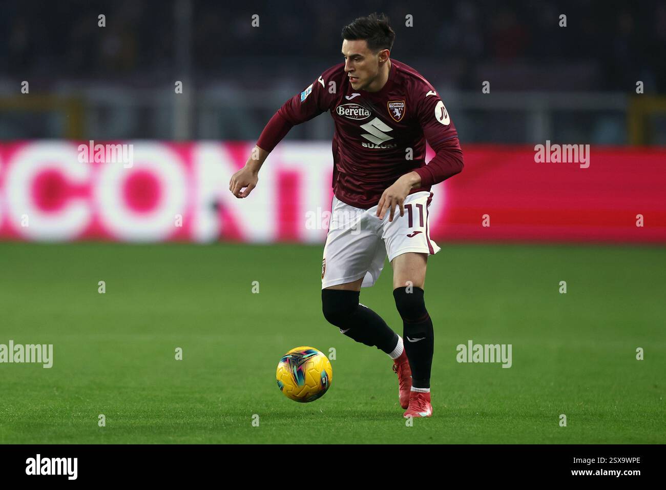 Torino, Italy. 22nd Feb, 2025. Eljif Elmas of Torino Fc in action ...