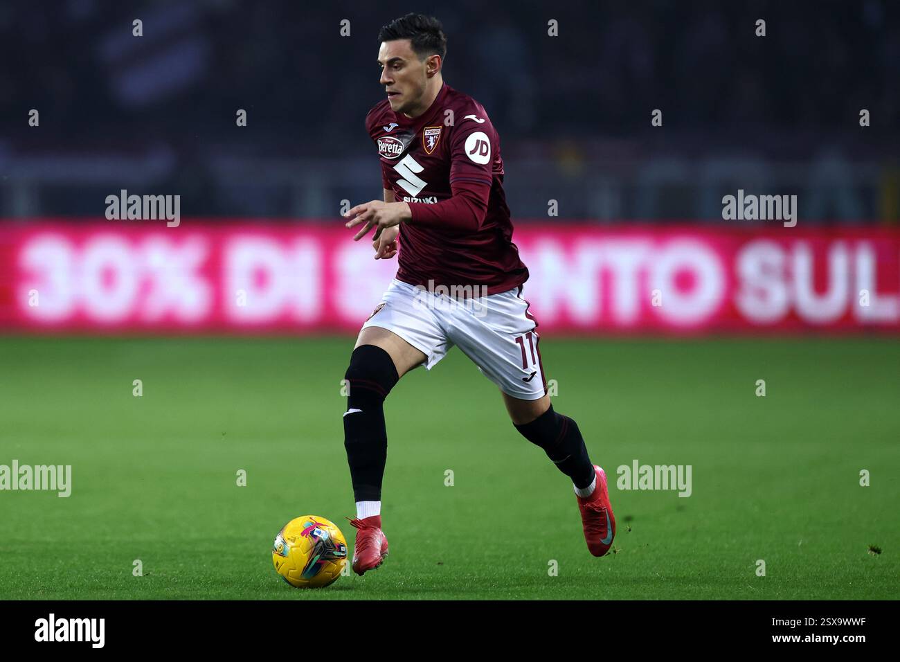 Torino, Italy. 22nd Feb, 2025. Eljif Elmas of Torino Fc in action ...