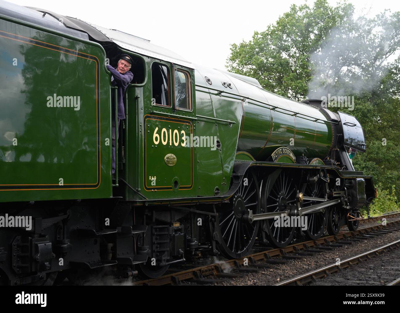 The Flying Scotsman on its centenary tour on the Bluebell line Stock ...