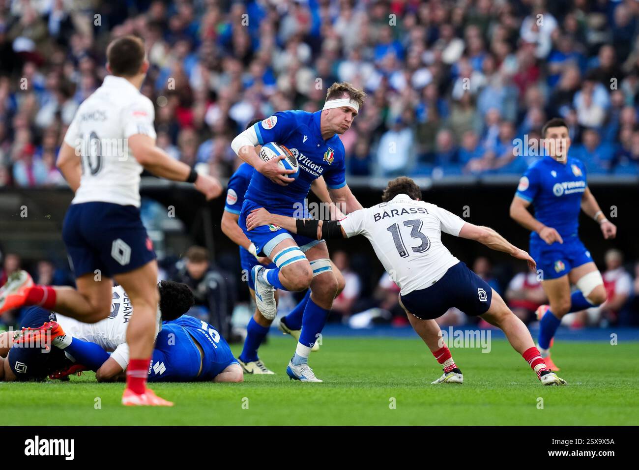 Rome, Italy. 23rd Feb, 2025. Lorenzo Cannone of Italy and Pierre-Louis ...