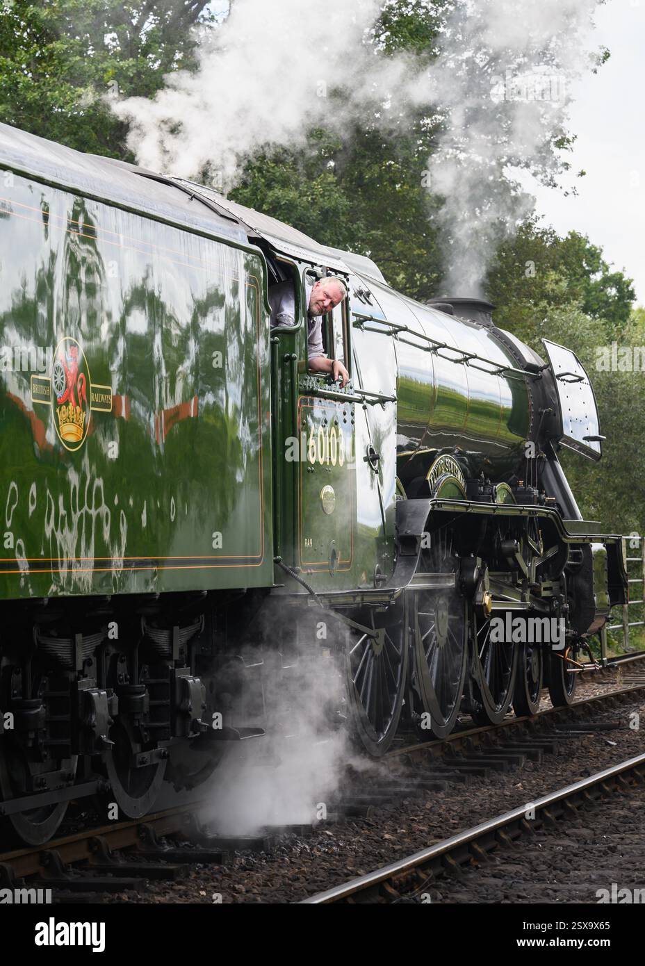 The Flying Scotsman on its centenary tour on the Bluebell line Stock ...