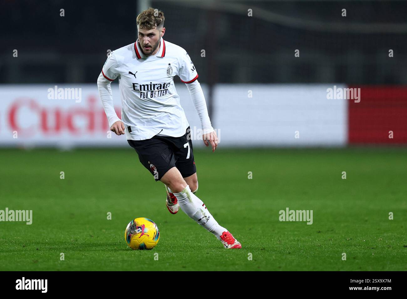 Torino, Italy. 22nd Feb, 2025. Santiago Gimenez of Ac Milan in action ...