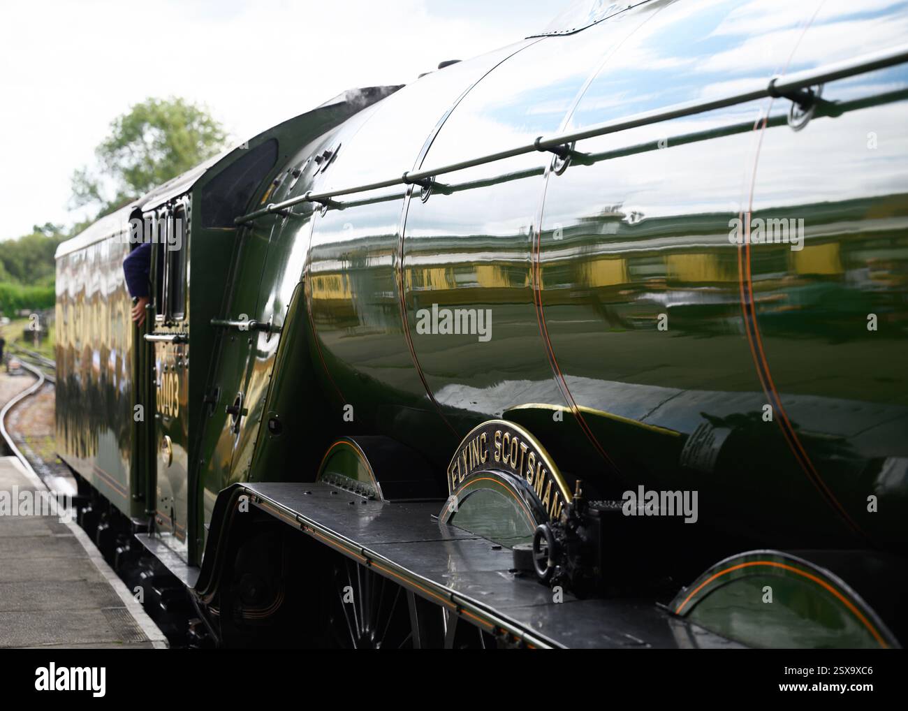 The Flying Scotsman on its centenary tour on the Bluebell line Stock ...