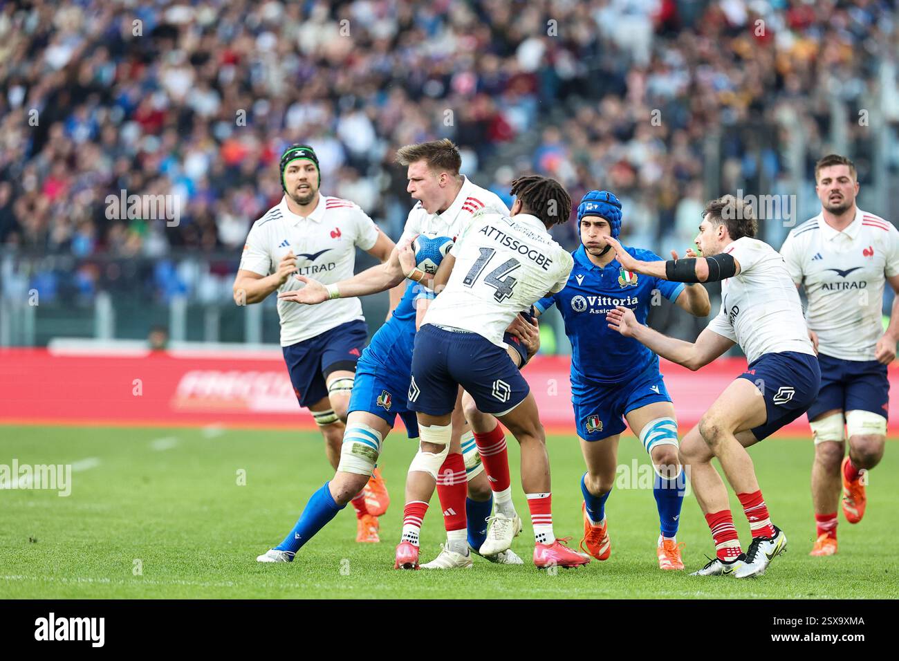 Leo Barre (France) during Italy vs France, Rugby Six Nations match in ...