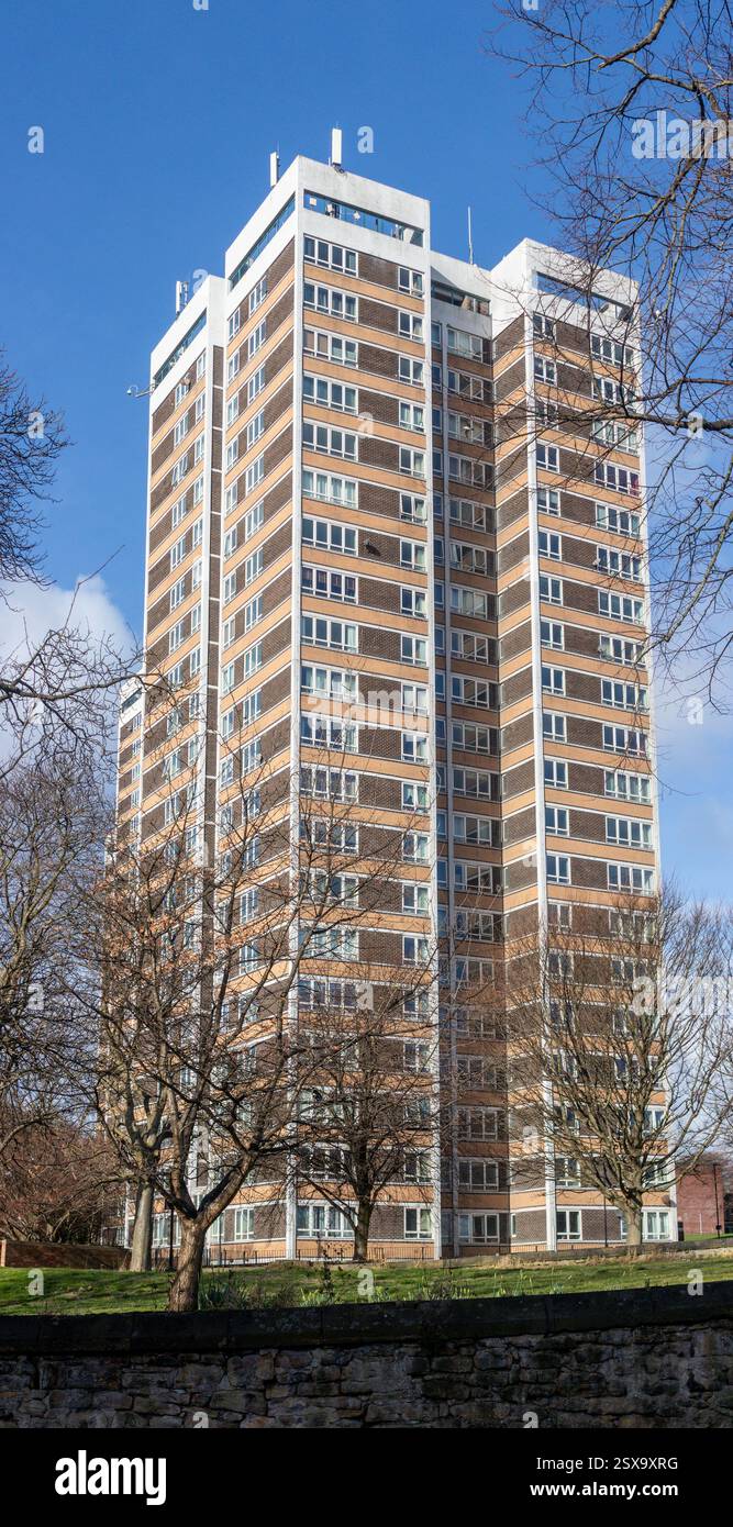 High rise 1960s flats vallum court, westgate court & todds nook viewed ...