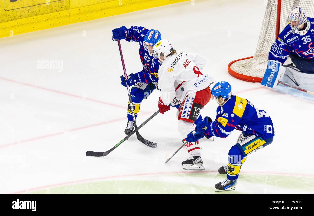 Kloten, Switzerland, 23rd Feb 2025: #8 Mats Alge (Rapperswil) has to ...