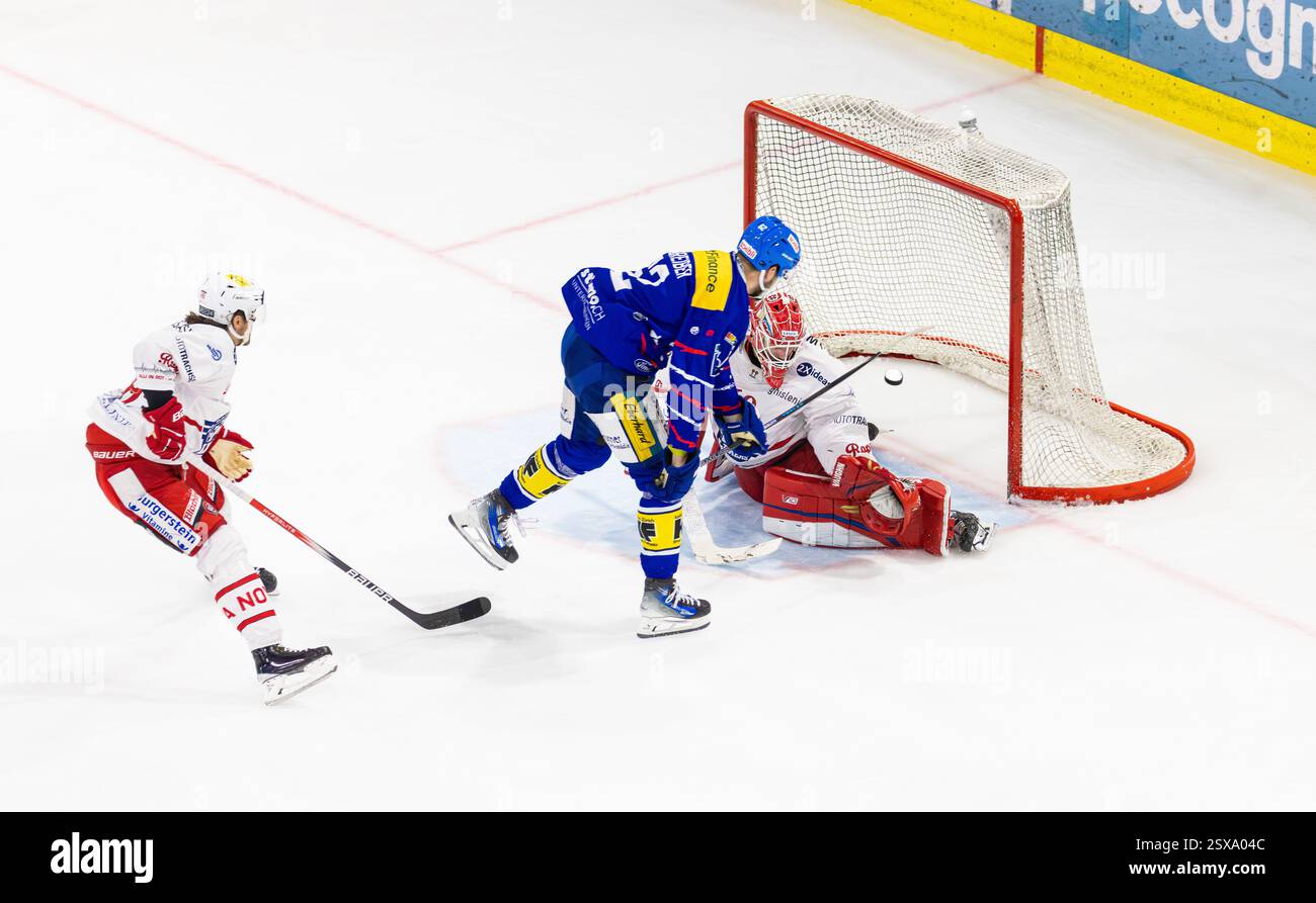 Kloten, Switzerland, 23rd Feb 2025: 39th minute #62 Harrison Schreiber ...