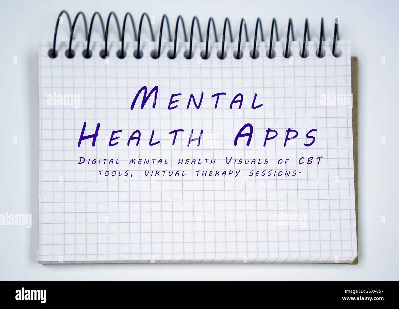 Mental Health Apps Digital mental health Visuals of CBT tools, virtual ...