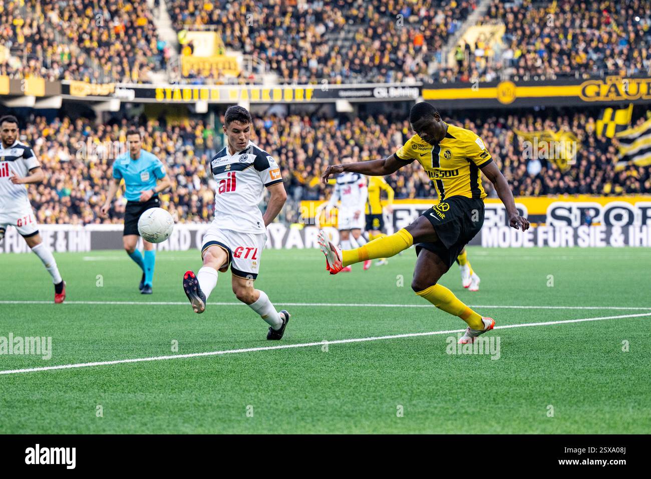 Bern, Bern, February 23 2025: Big chance for Abdu Conte (22 Young Boys ...