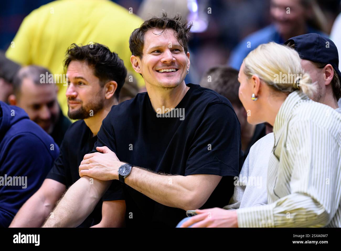 250223 Johan Gunterberg in the stands ahead of the FIBA Eurobasket ...