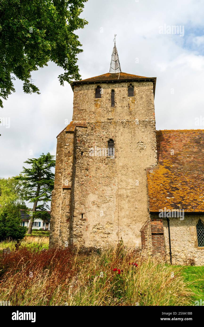 The 12th century tower, with 13th century upper story addition and ...