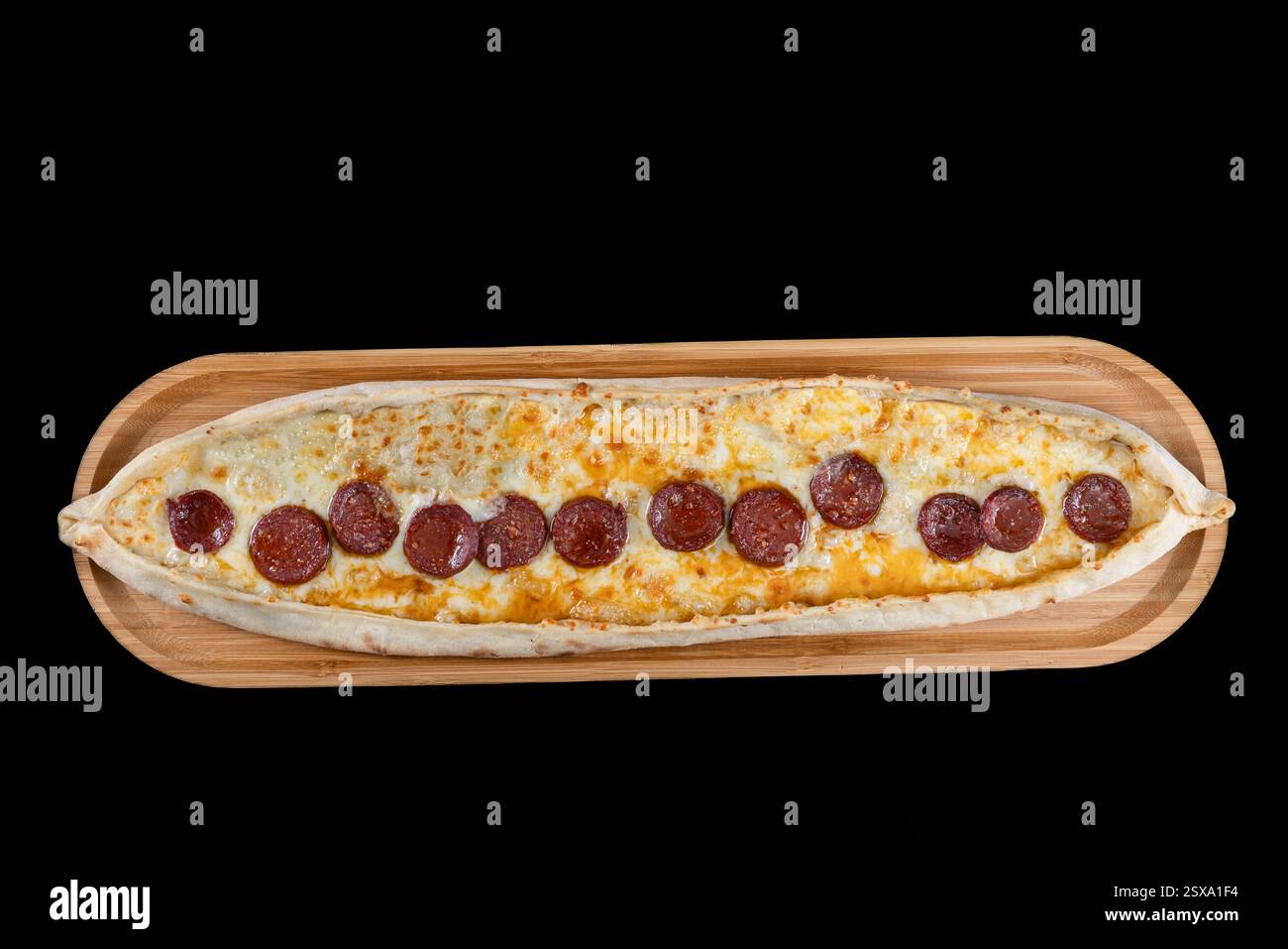 Traditional Turkish Pita (Turk Pidesi); Sucuk Pide. Turkish Pide with ...