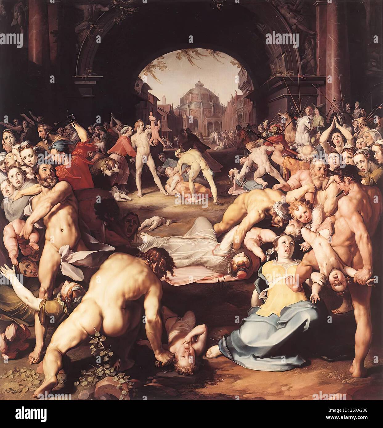 CORNELIS VAN HAARLEM (b. 1562, Haarlem, d. 1638, Haarlem) Massacre of the Innocents 1591 Oil on ...