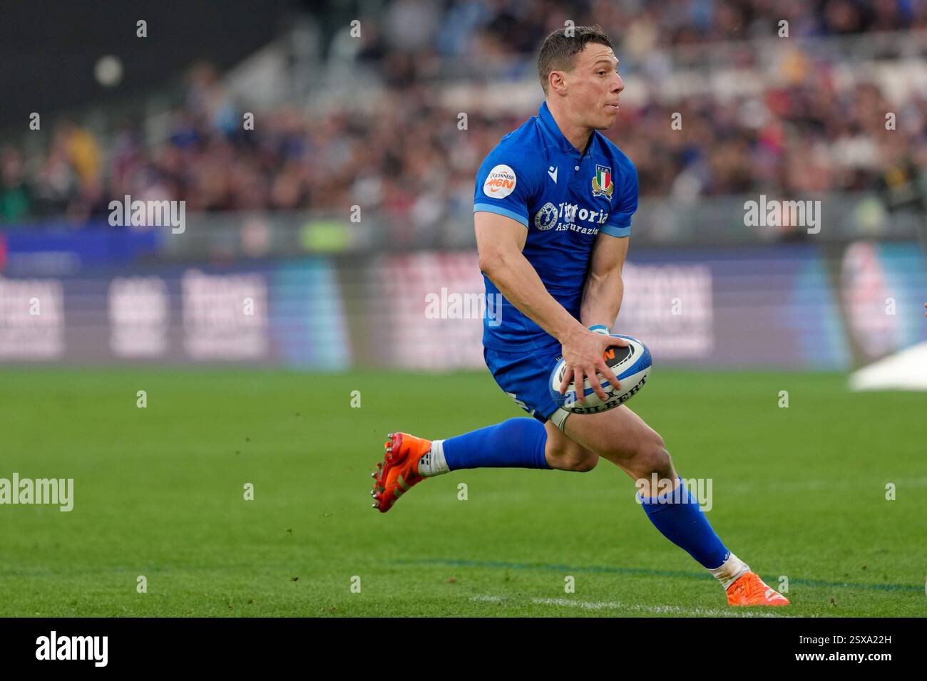 Rome, Italy. 23rd Feb, 2025. Paolo Garbisi of Italy during the Six ...
