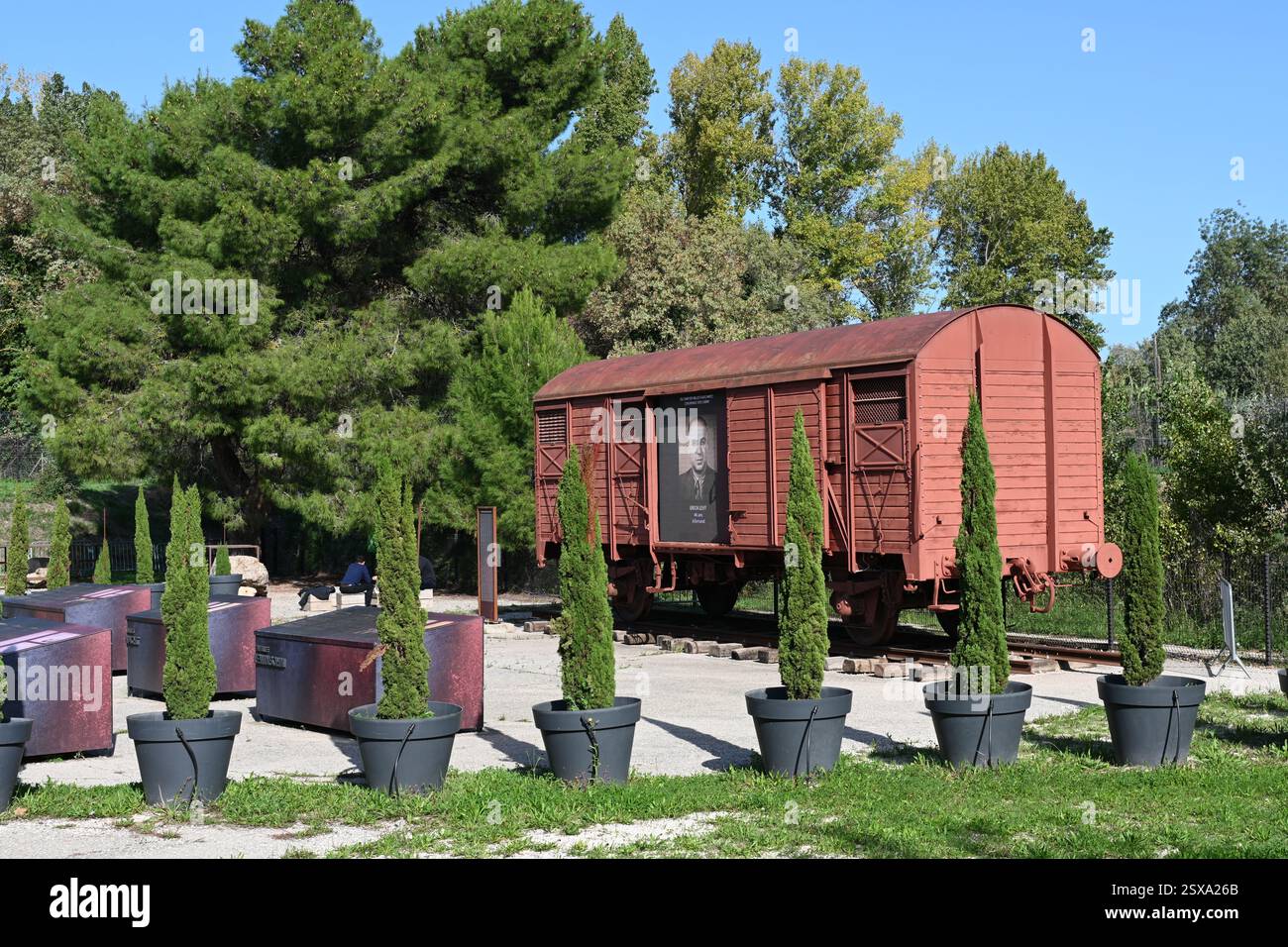 Memorial Train Wagon to take Jews & Other Detainees to Auschwitz in Les ...