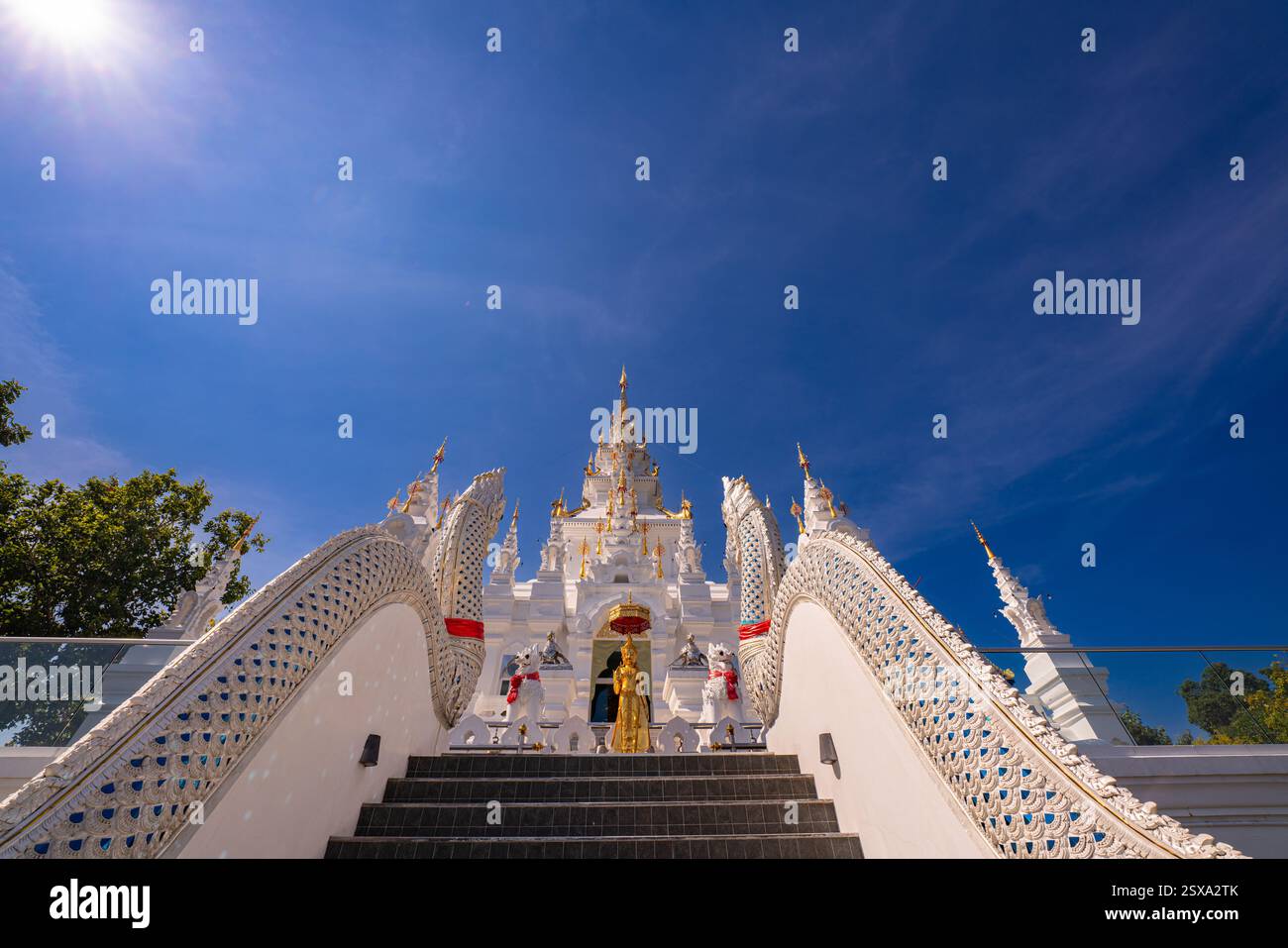 Scenery The White Castle Metal temple adorned with intricate ...