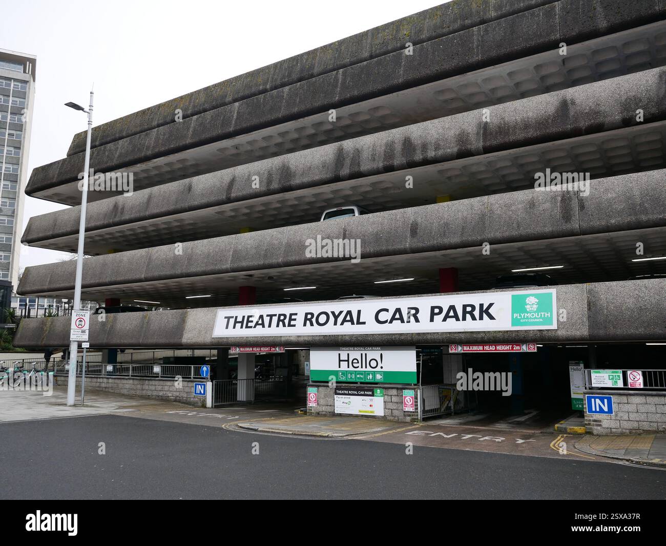 Theatre Royal Car Park, Plymouth, Devon, UK Stock Photo - Alamy