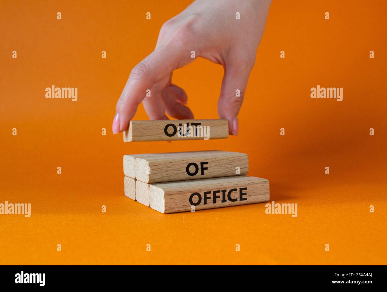Out of Office symbol. Concept words Out of Office on wooden blocks ...