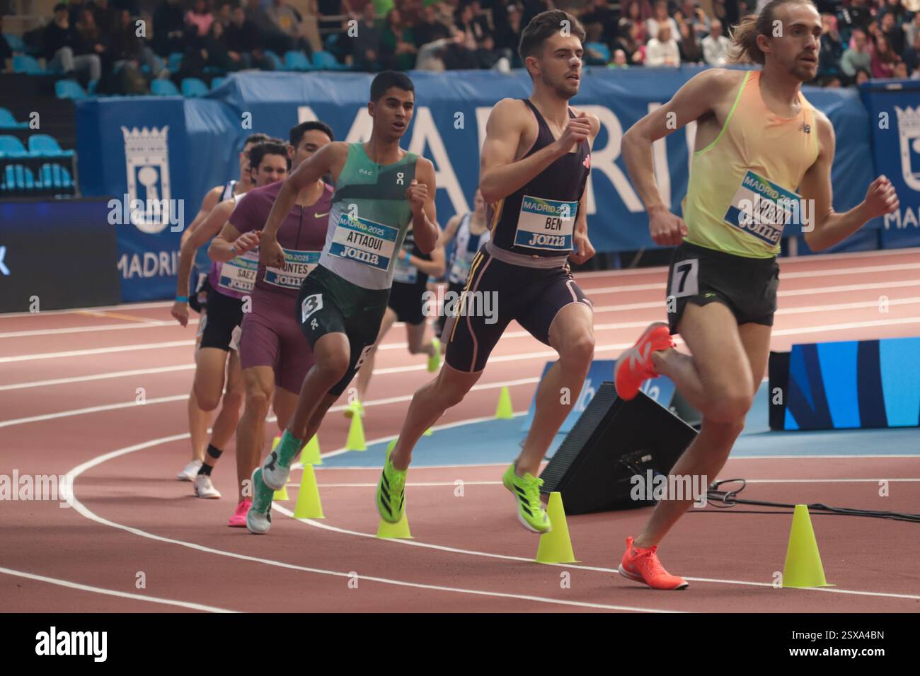 Madrid, Spain, 23rd February, 2025: The athlete, Adrián Ben (C. A ...