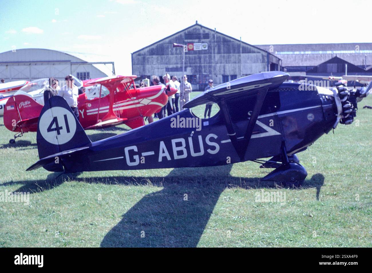 A Comper Swift G-ABUS at Sywell in 1970 Stock Photo - Alamy