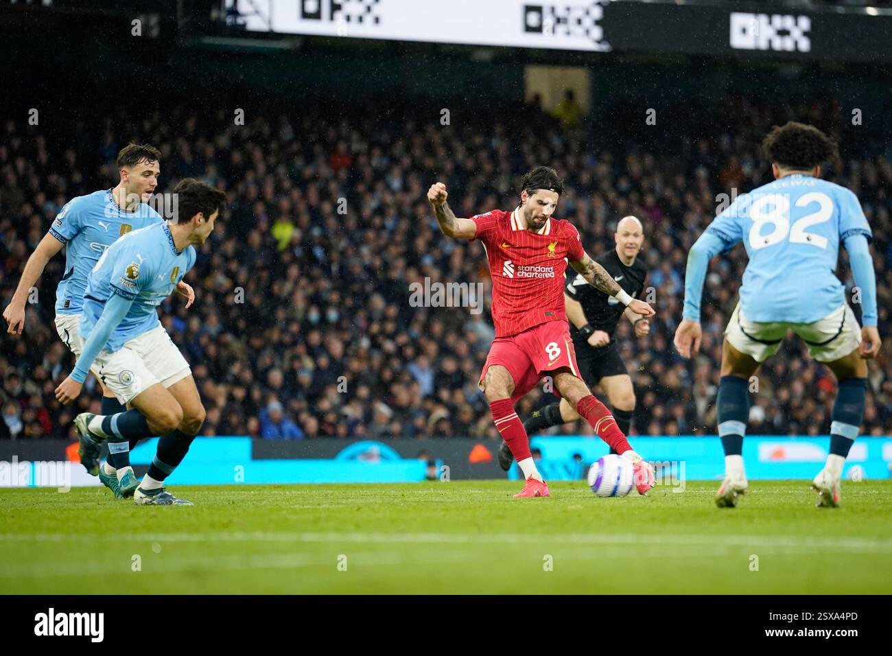 Liverpool's Dominik Szoboszlai (8) scores his side's 2nd goal during ...