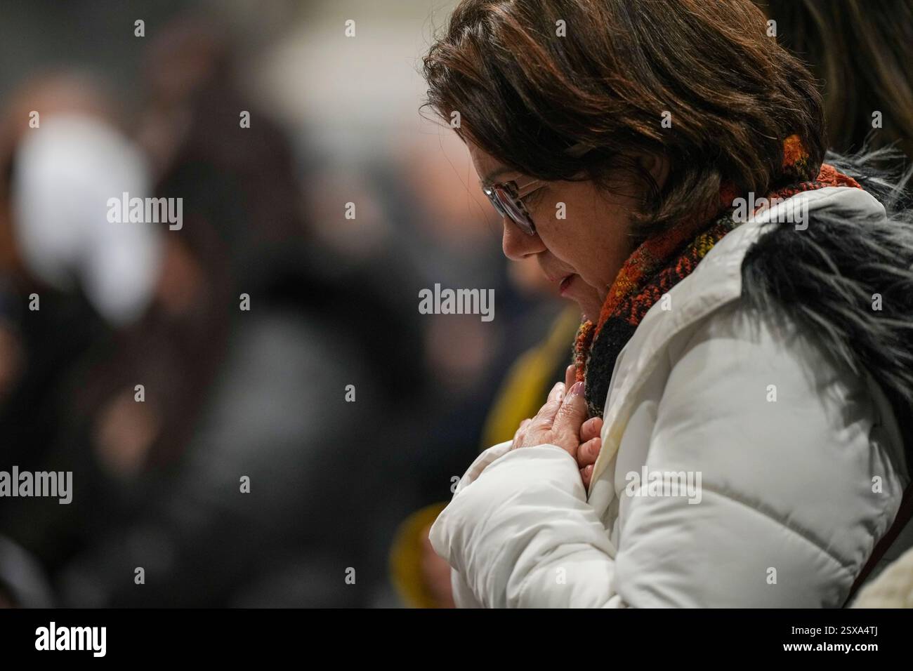 Faithful gather at St. John Lateran Basilica in Rome Sunday, Feb. 23 ...