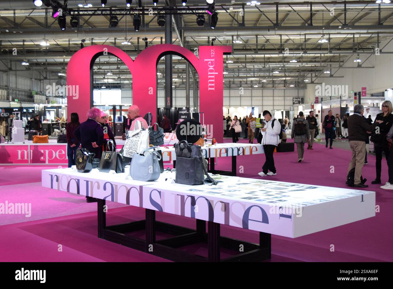 Milan, . 23rd Feb, 2025. Milan, Italy MICAM Milan, Mipel, TheOneMilano ...