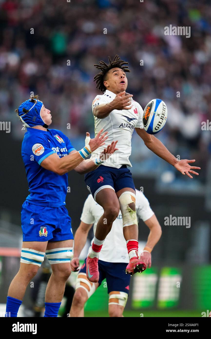 Rome, Italy. 23rd Feb, 2025. Theo Attissogbe of France during the ...