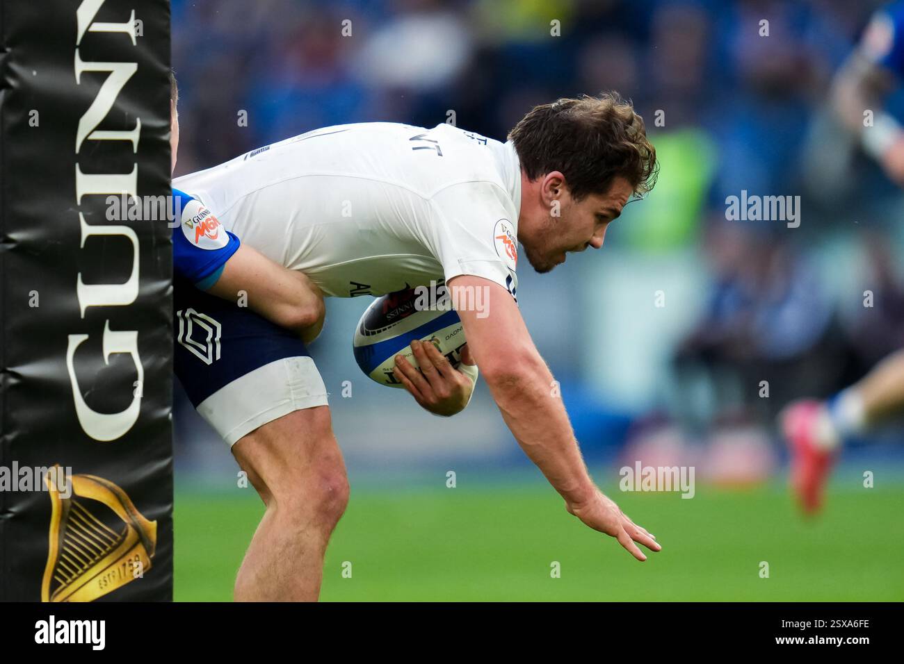 Rome, Italy. 23rd Feb, 2025. Antoine Dupont of France scores a try during the Guinness Men's Six ...