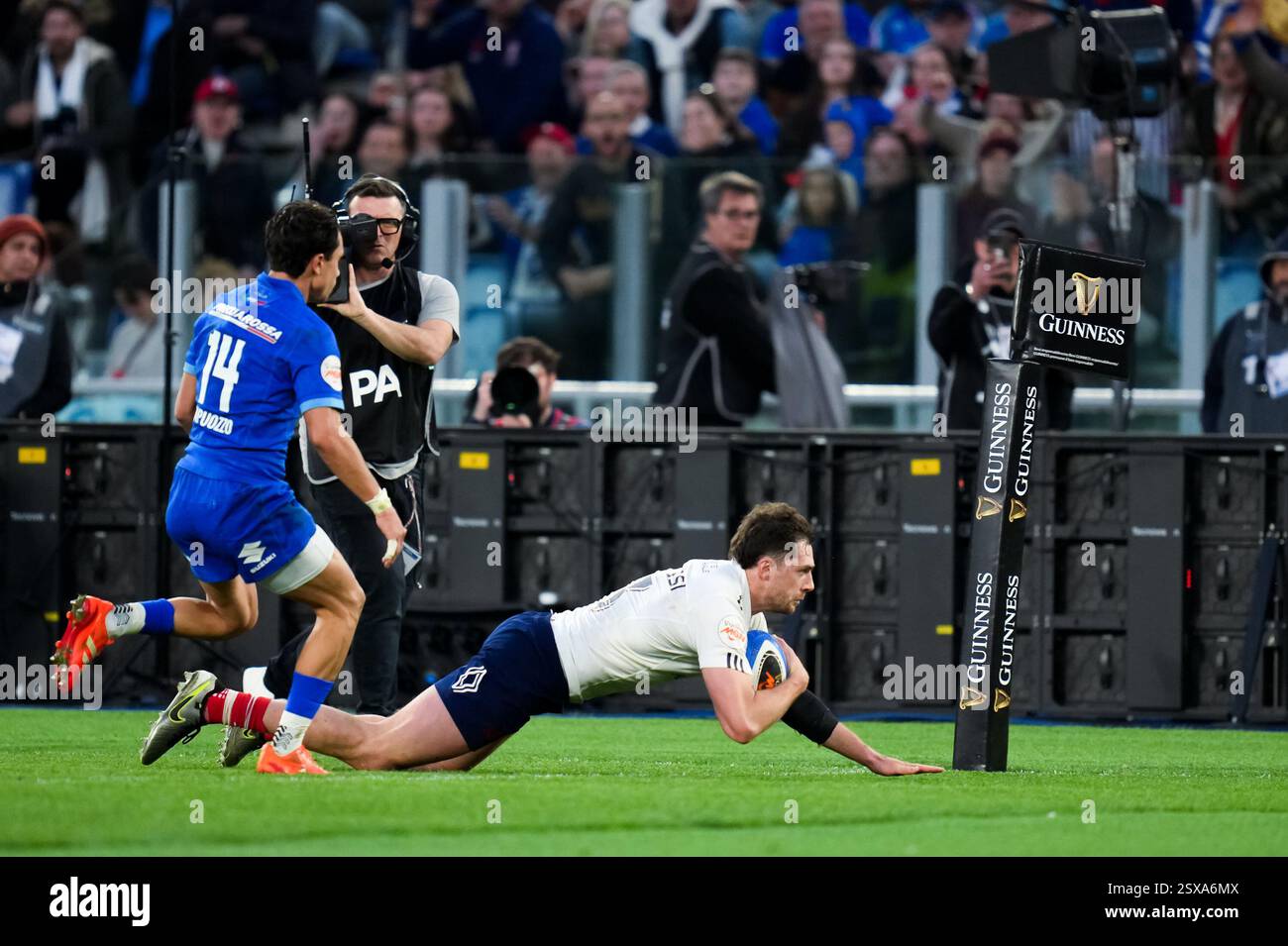 Rome, Italy. 23rd Feb, 2025. Pierre-Louis Barassi of France scores a ...