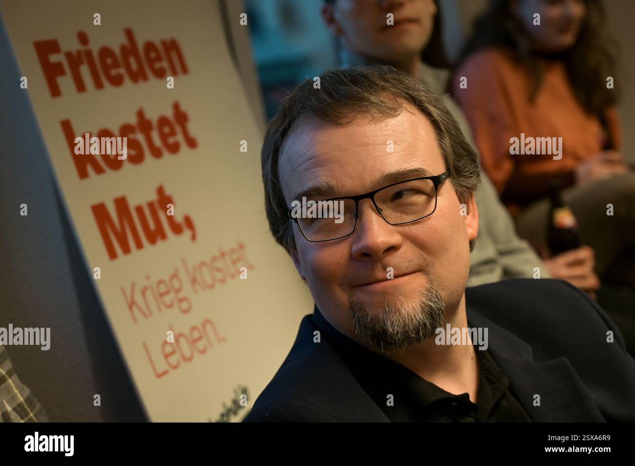 Magdeburg, Germany. 23rd Feb, 2025. Dennis Jannack, direct candidate in ...