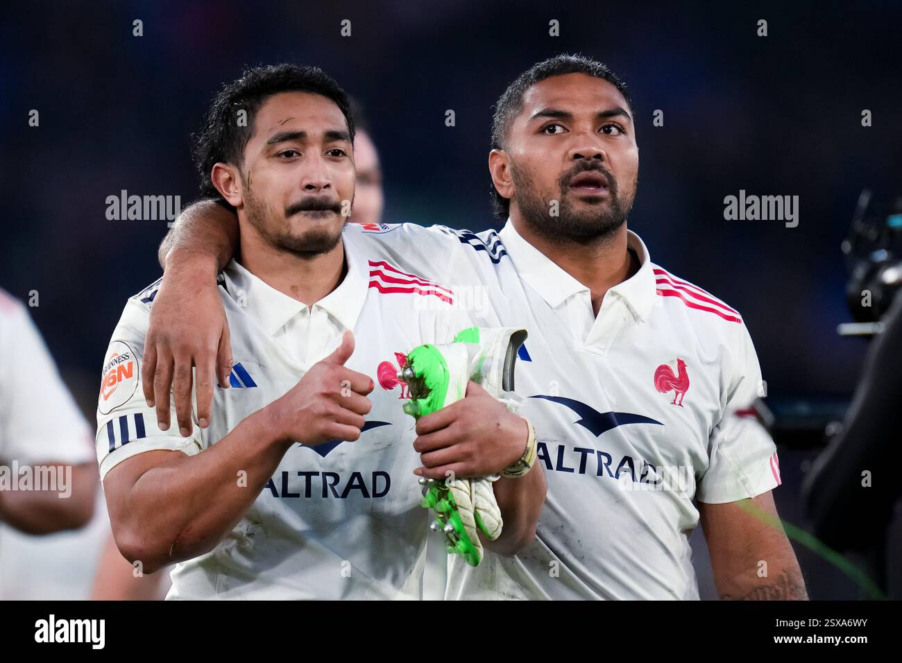 Rome, Italy. 23rd Feb, 2025. Yoram Moefana of France and Oscar Jegou ...