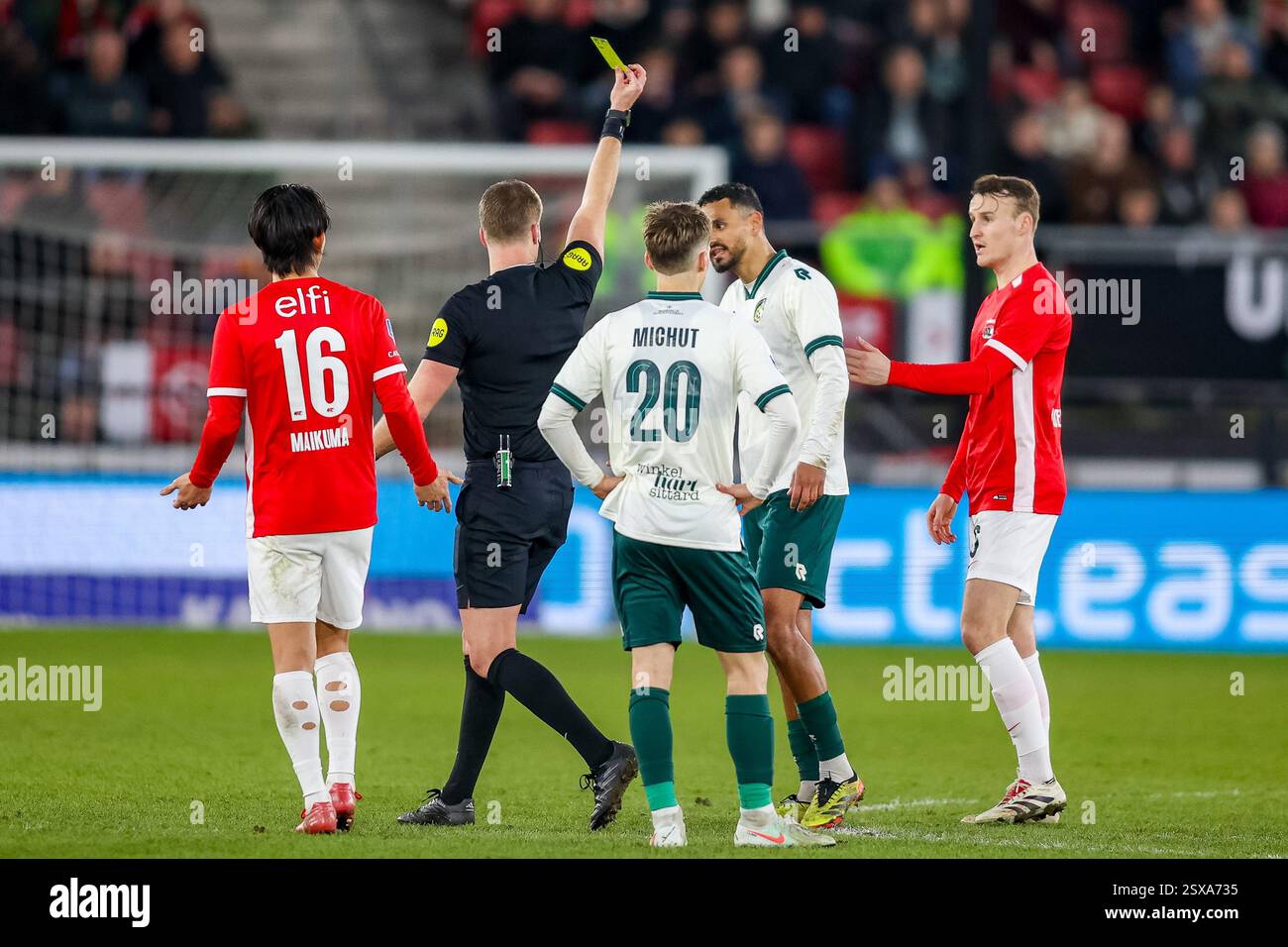 Alkmaar, Netherlands. 23rd Feb, 2025. ALKMAAR - 23-02-2025, AFAS Stadium. Dutch Eredivisie ...