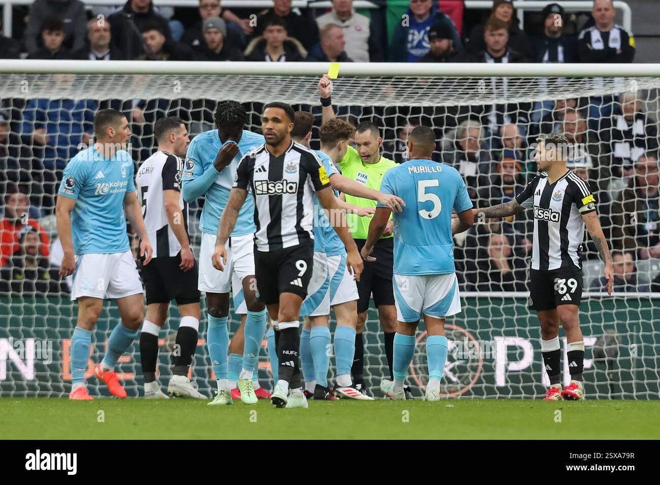 Newcastle, UK. 23rd Feb, 2025. Ryan Yates Of Nottingham Forest is shown ...