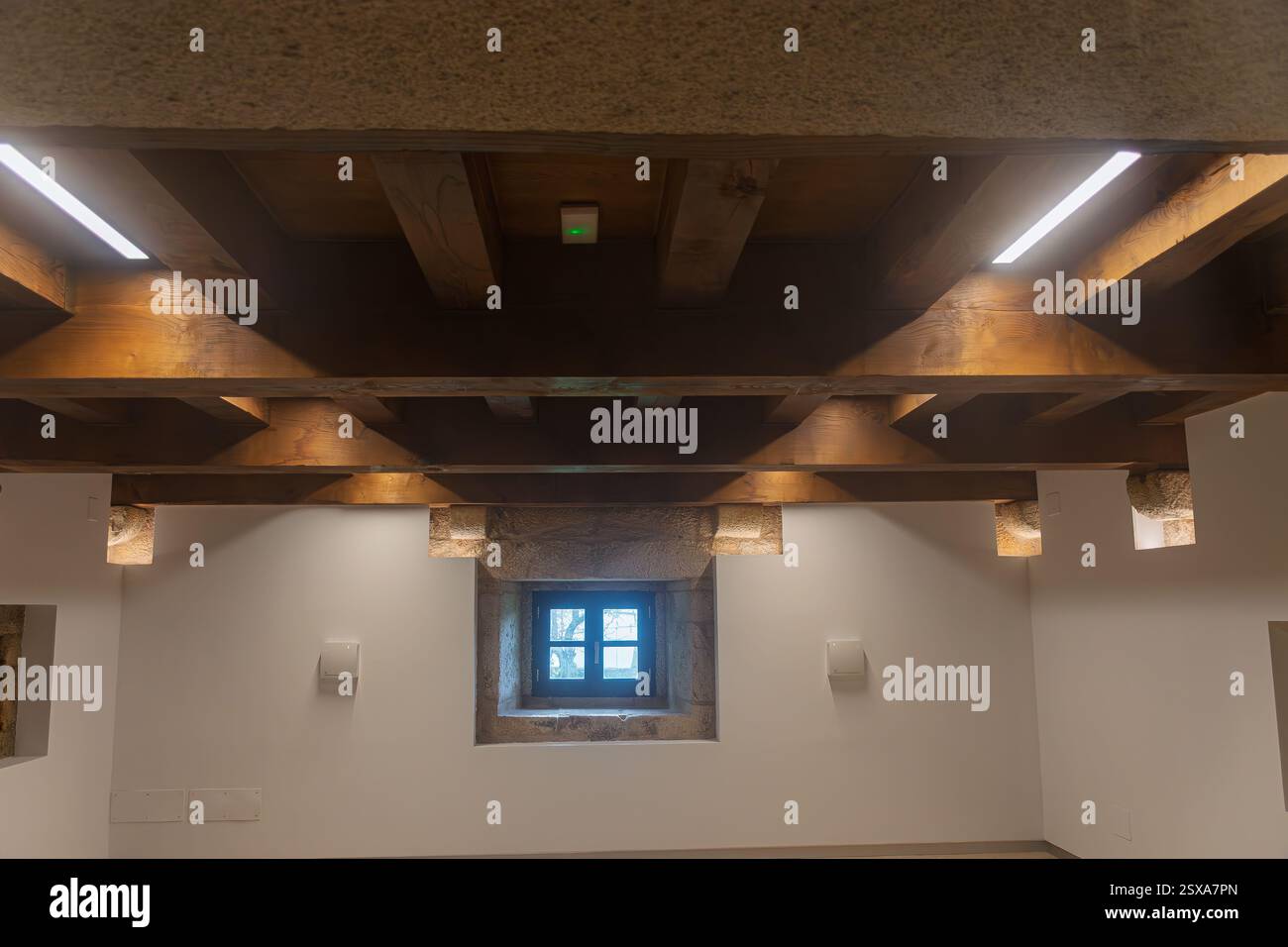 Vigo,Spain;February 21, 2025:Interior view of Pazo de la Raposeira, a ...