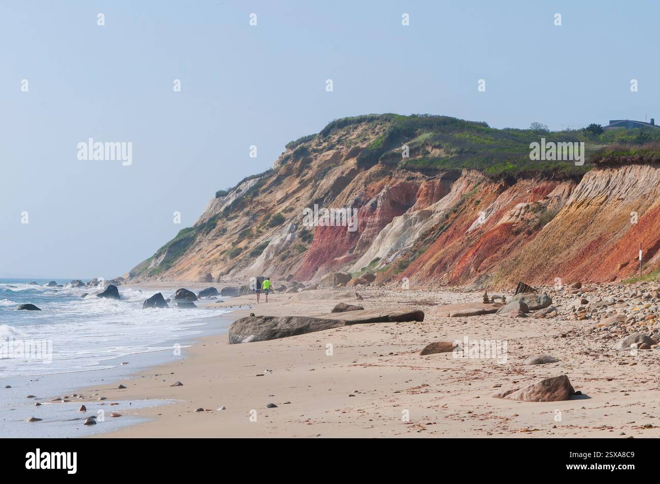 The colorful gay head cliffs on moshup beach in Aquinnah Massachusetts ...