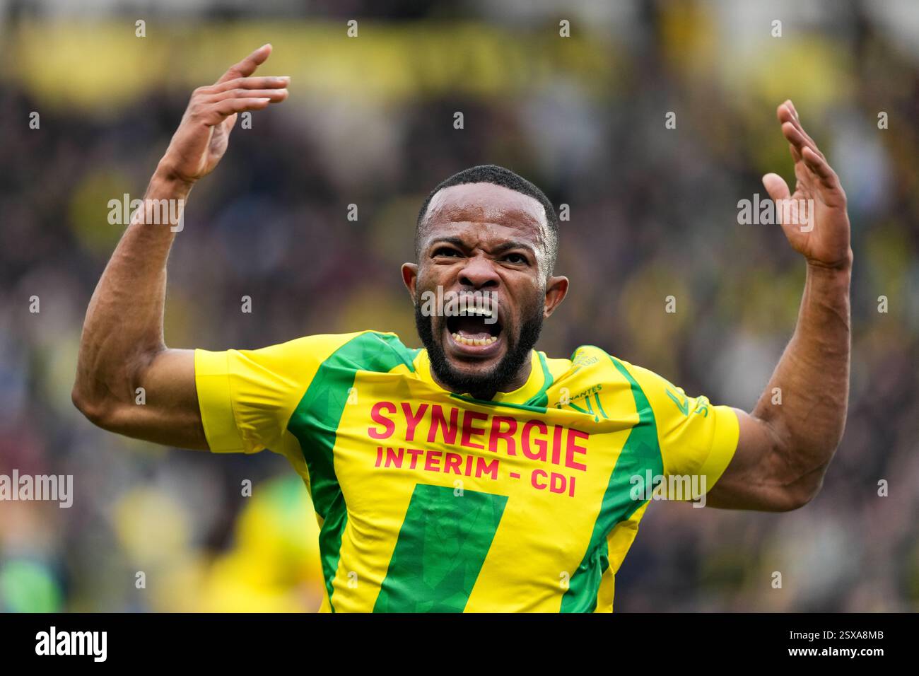 France. 23 Feb, 2025. 17 Meschack ELIA (fcn) during the Ligue 1 Uber ...