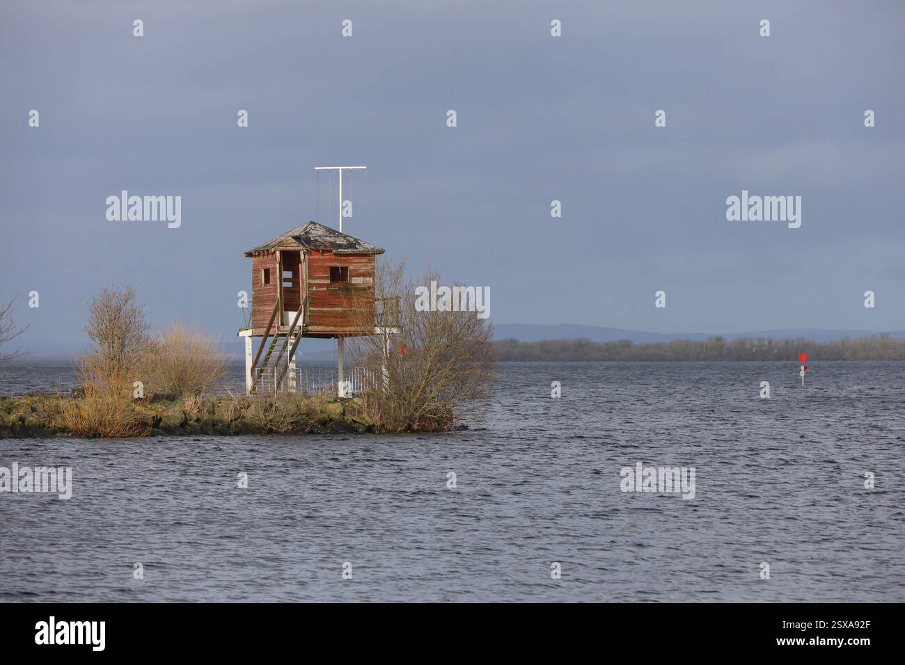 Southern shore Lough Neagh, County Armagh, Northern Ireland, UK. 23 Feb ...
