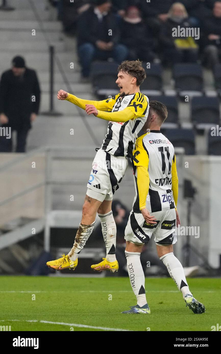 LINZ, AUSTRIA - FEBRUARY 23: Christoph Lang of LASK celebrates his goal ...
